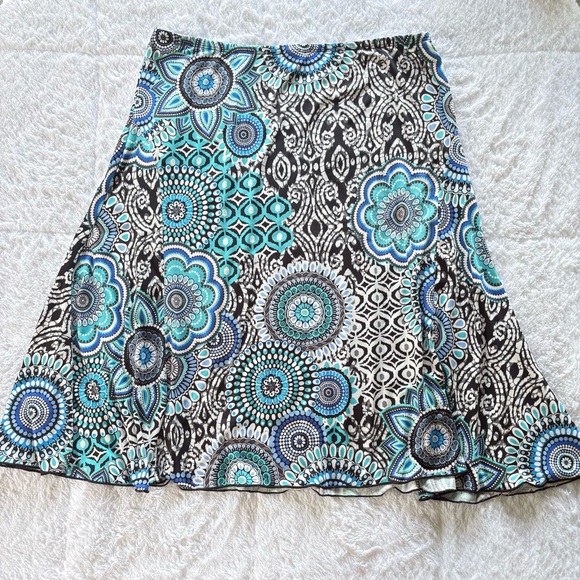 Passport | Skirts | Passport Aline Skirt With Blue And Black Patterns ...